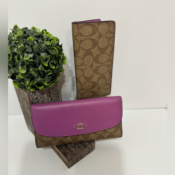 Coach | Bags | Coach Signature Wallet And Checkbook Holder | Poshmark